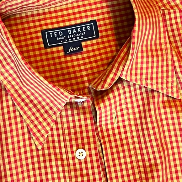 Ted Baker | Shirts | Ted Baker London Country Club Prep Orange Red ...